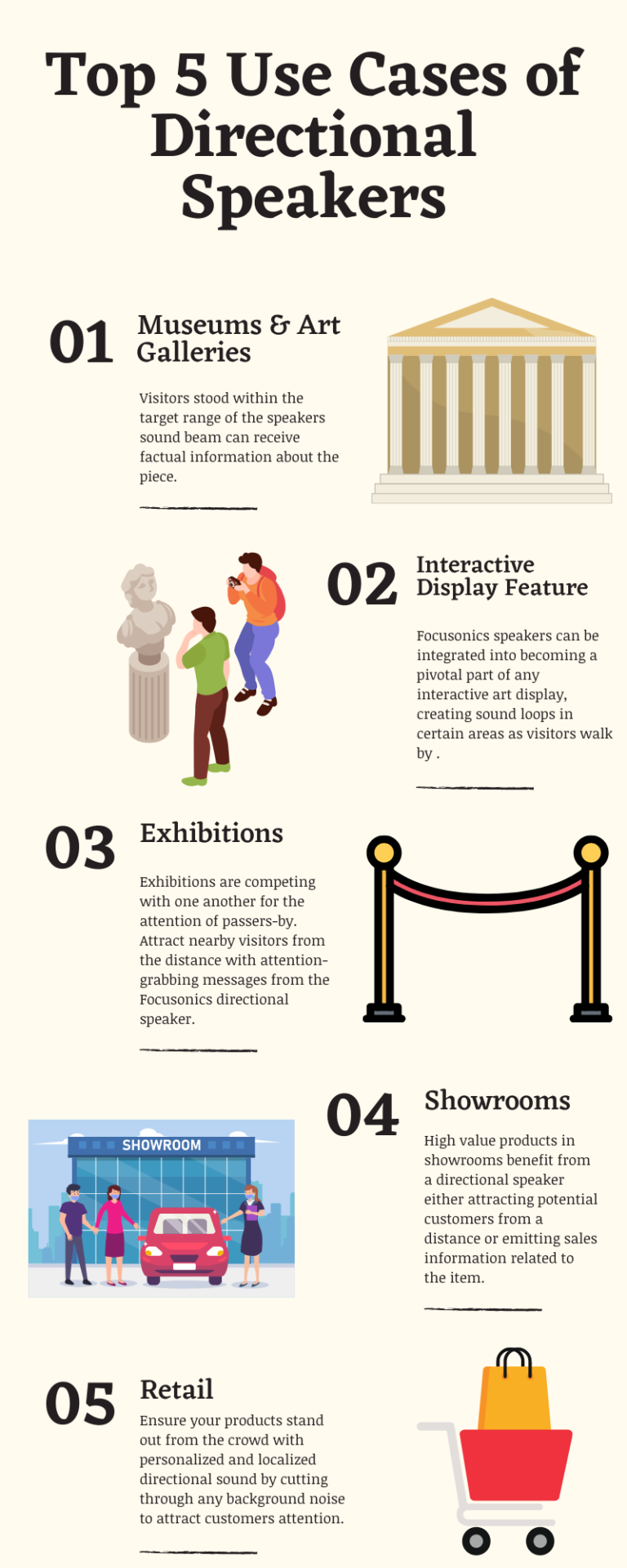 5 Best Use Cases of Directed Audio Speakers - Focusonics®